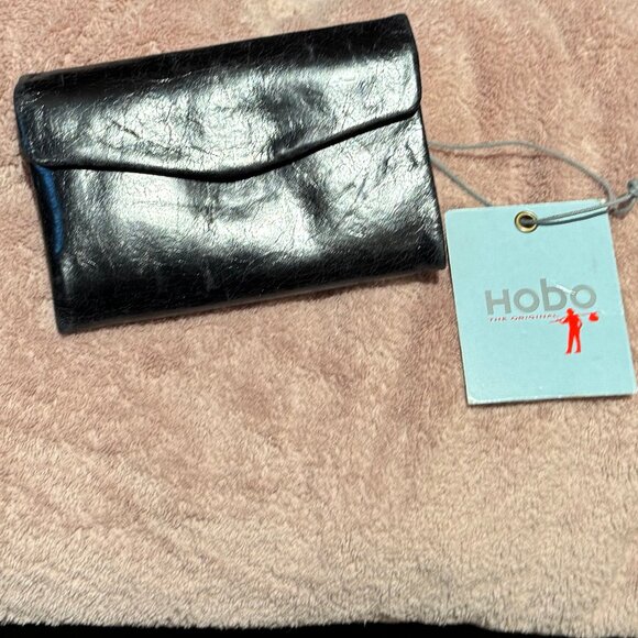 HOBO | Bags | Hobo Lacy Black Leather Bifold Wallet | Poshmark